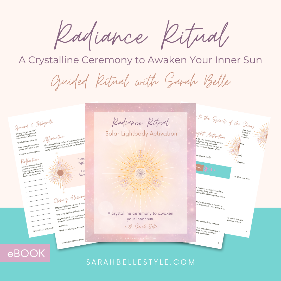 Sarah Belle Radiance Ritual Ebook + Golden Ray Crystal Bundle