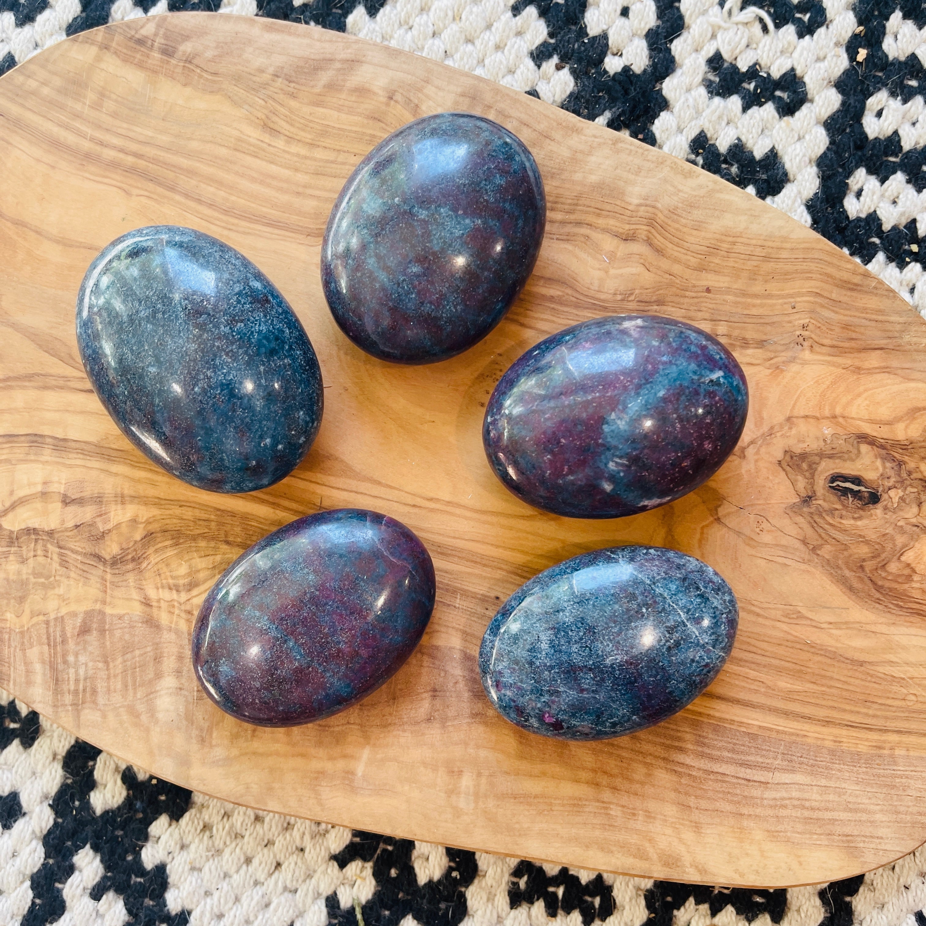 Sarah Belle Ruby Kyanite Palm Stone