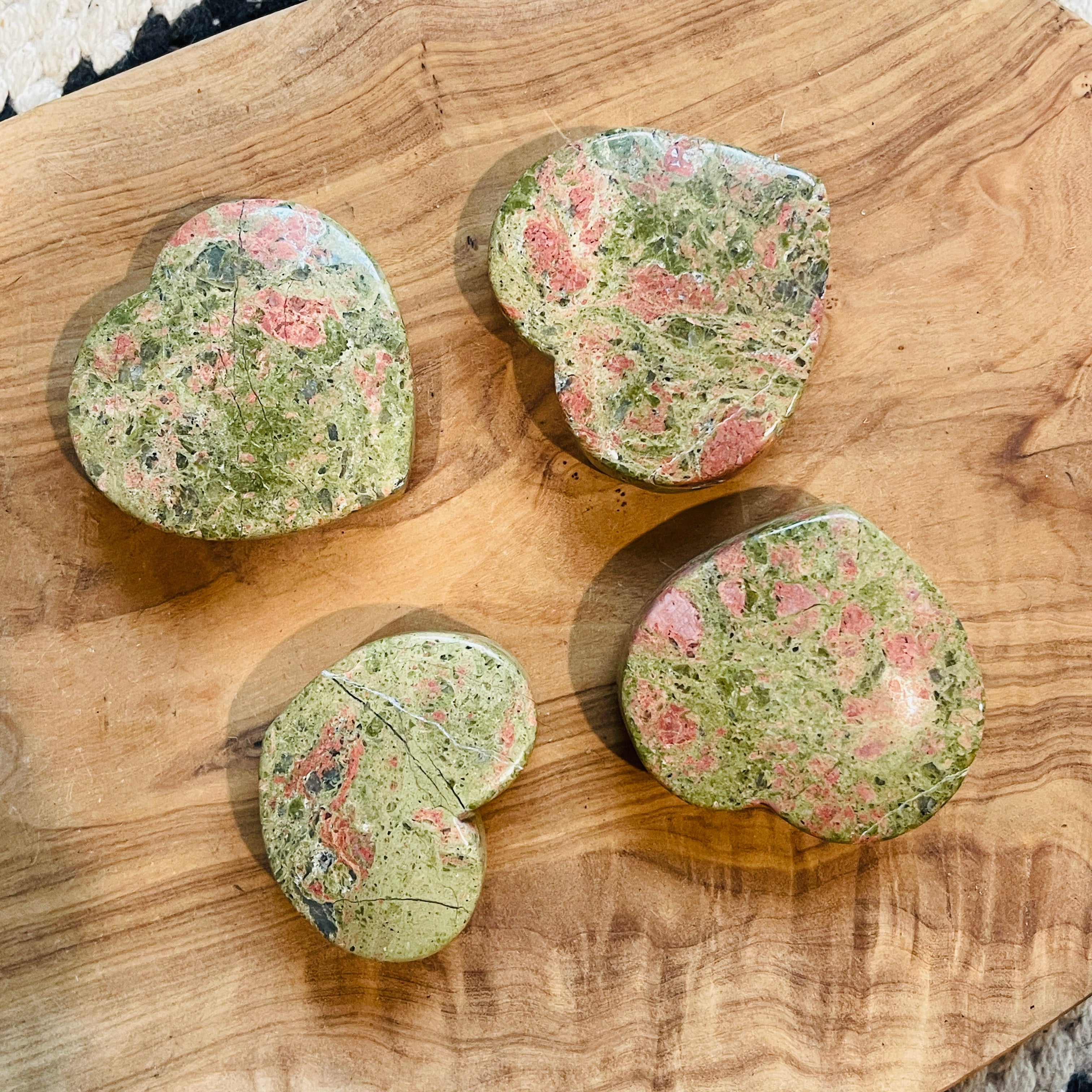 Unakite Heart Palm Stone Sarah Belle