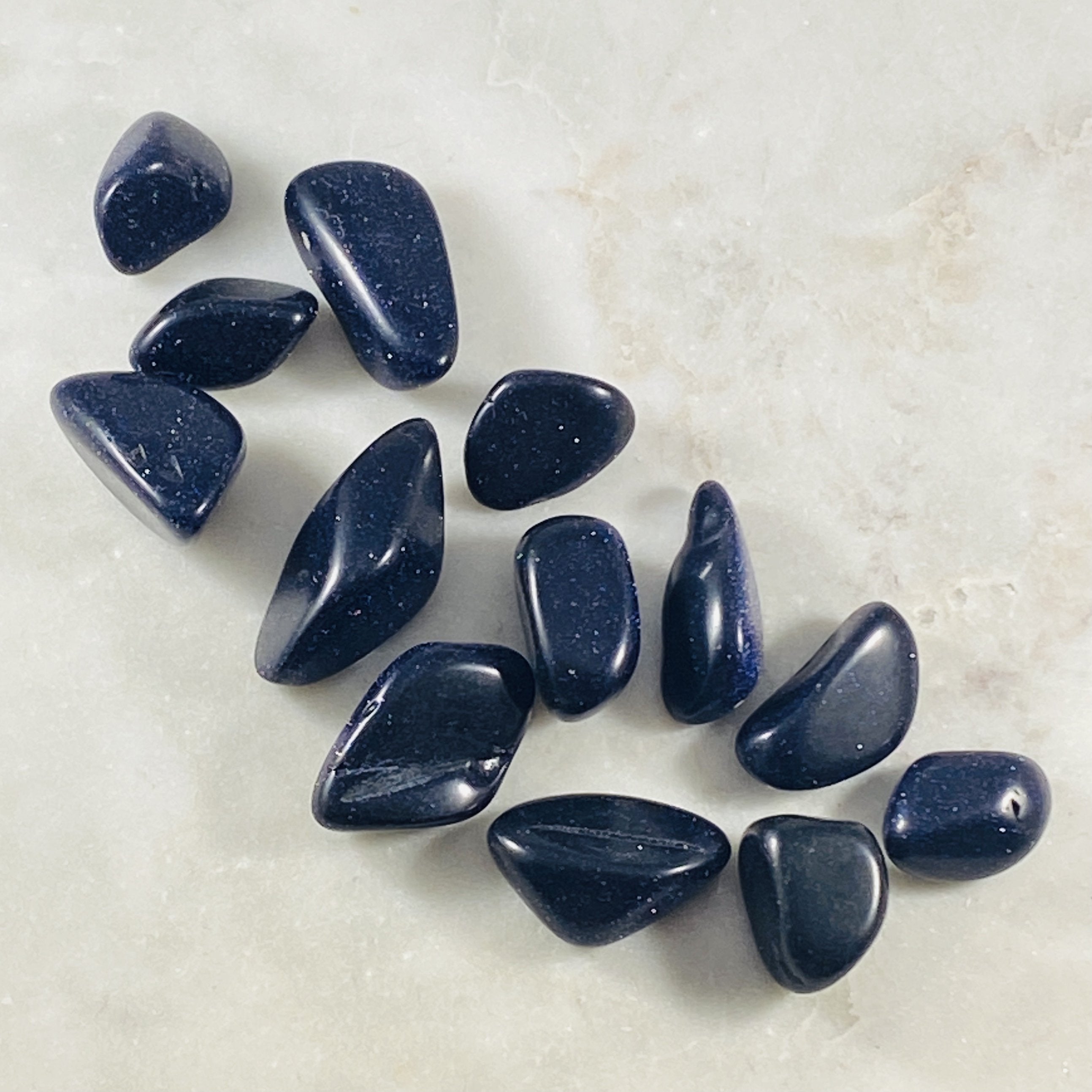 Blue Goldstone Tumbled Stone Sarah Belle