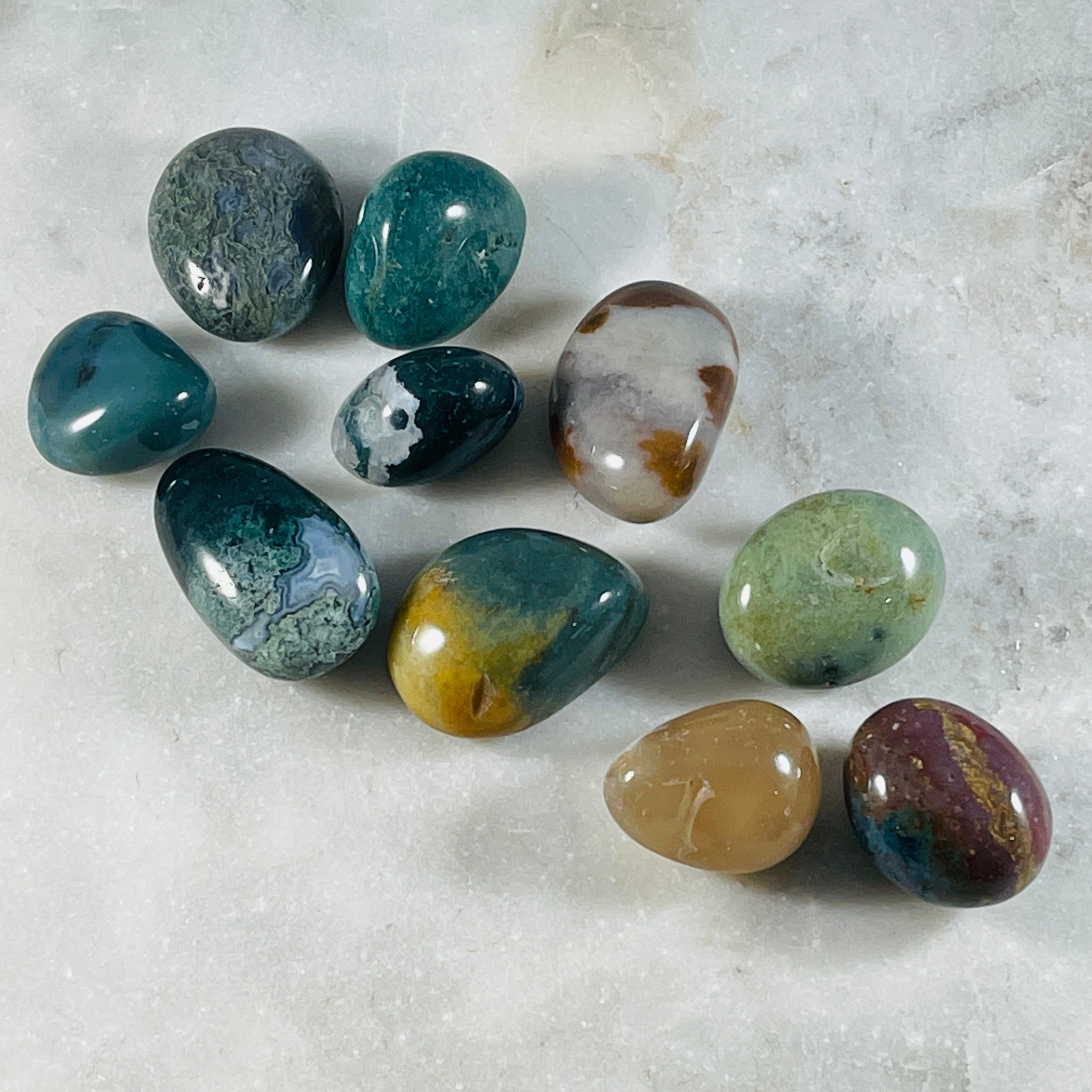 Moss Agate Tumbled Stone Sarah Belle