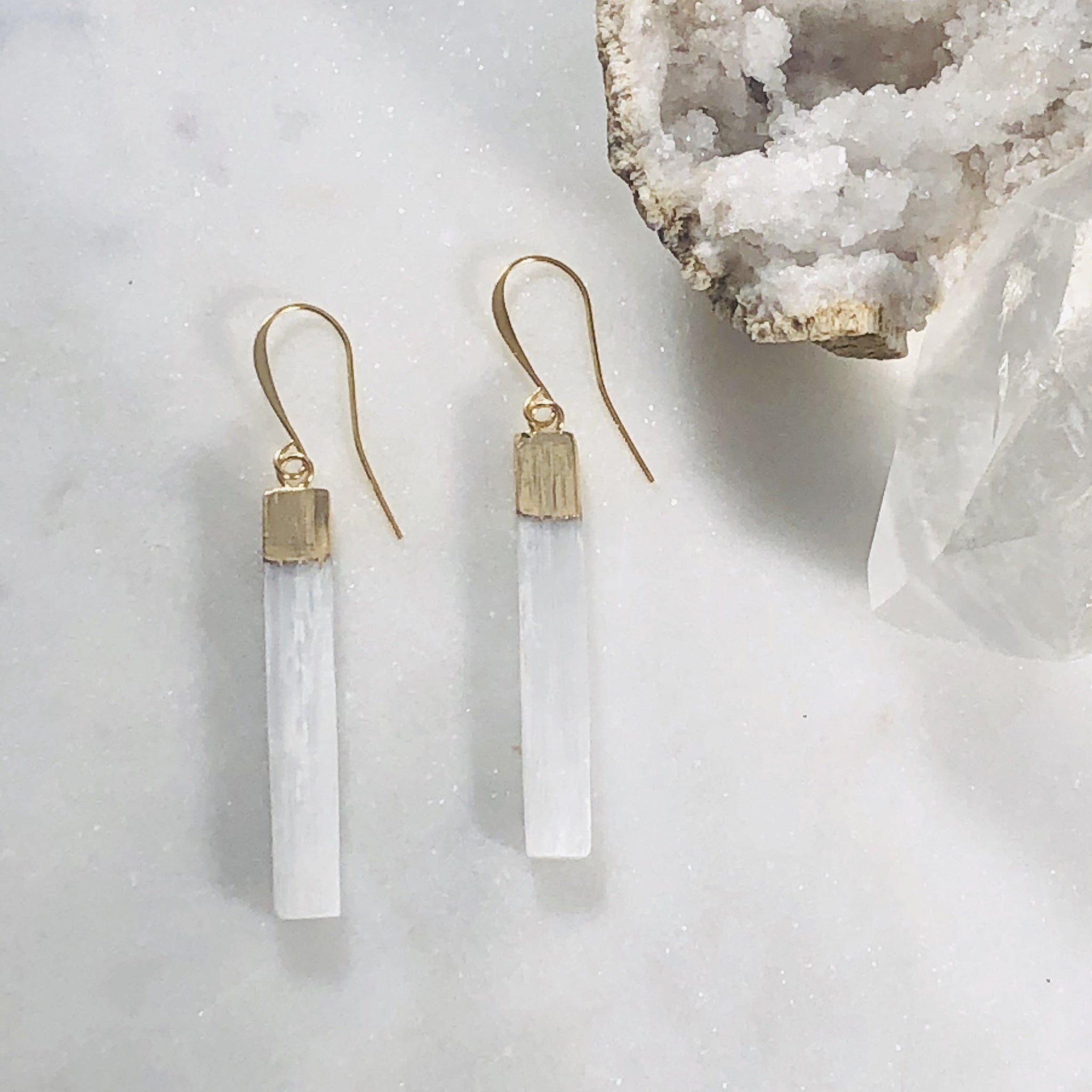 Sarah Belle Selenite Earrings